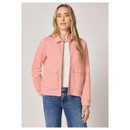 Blouson Street One, Damen, Gr. 34, light apricot meliert, Web, 63% Baumwolle, 37% Polyester, unifarben, comfort fit normal, V-Ausschnitt, B&uuml;ndchen, Jacken Blouson, im soften Baumwoll-Mix