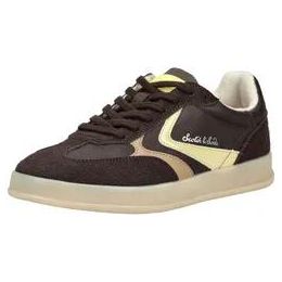 Scotch & Soda Sneaker SCOTCH & SODA "Scotch & Soda Sneaker Lederimitat", Herren, Gr. 39, dunkelbraun, Lederimitat, Schuhe Sneaker