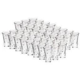 Schnapsglas Van Well "Stamper geeicht mit Rotring Dublino 2 cl + 4cl 48er Set transparent", bunt (transparent), B:5cm H:9cm &Oslash;:5cm, Glas, Trinkgef&auml;&szlig;e, Sp&uuml;lmaschinenfest