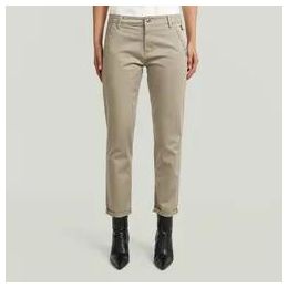 G-Star Raw Chinohose G-STAR "Kate Chino Boyfriend", Damen, Gr. 29, L&auml;nge 32, elephant skin, Web, Obermaterial: 97% Baumwolle, 3% Elasthan, unifarben, bequem lang, Hosen Chinohose