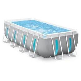 Rechteckpool Intex "PrismFrame Clearview", grau, B:200cm H:122cm L:400cm, Schwimmbecken, 400x200x122 cm