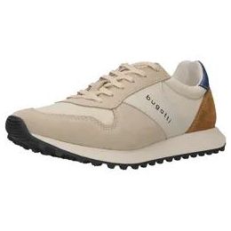 Sneaker Bugatti "Bugatti Sneaker Leder", Herren, Gr. 45, beige, Leder, Schuhe Sneaker