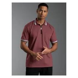 Poloshirt TRIGEMA "TRIGEMA Poloshirt mit Rei&szlig;verschluss", Herren, Gr. XL, mahagoni, Piqu&eacute;, 100% Baumwolle, Basic, lang, ohne Ausschnitt, Shirts