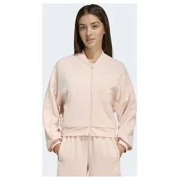 Trainingsjacke Adidas SPORTSWEAR "FUTURE ICONS 3-STREIFEN, DURCHGEHENDER REISSVERSCHLUSS", M&auml;dchen, Gr. 140, blush pink, pink tint, Obermaterial: 67% Polyester, 33% Baumwolle, Jacken Trainingsjacke