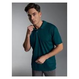 Poloshirt TRIGEMA "TRIGEMA Klassisches Poloshirt COOLMAX", Herren, Gr. 3XL, saphir, Trikot, 100% Polyester (recycelt), lang, ohne Ausschnitt, Shirts