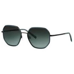 Marc O'Polo Sonnenbrille MARC O'POLO "Modell 508003", Damen, schwarz, blau, leicht gl&auml;nzend, metallic, Sonnenbrillen Sonnenbrille, Form Hexagon, Logoschriftzug auf B&uuml;gel, Kombifassung