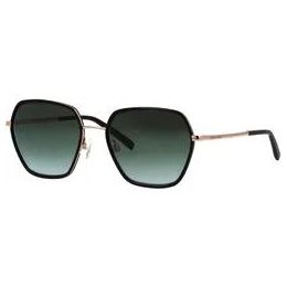 Marc O'Polo Sonnenbrille MARC O'POLO "Modell 505122", Damen, schwarz, gold, leicht gl&auml;nzend, matt, metallic, Sonnenbrillen Sonnenbrille, Form Hexagon, Logoschriftzug auf B&uuml;gel, Metallfassung