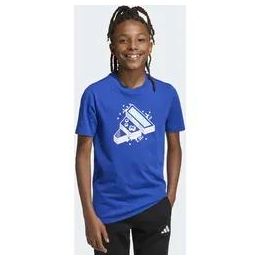 T-Shirt Adidas SPORTSWEAR "GAMING GRAPHIC JUNIOR", M&auml;dchen, Gr. 152, royal blau, Obermaterial: 100% Baumwolle, Shirts T-Shirt