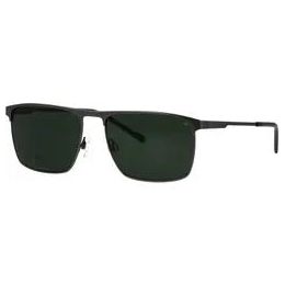 Eschenbach Sonnenbrille TITANFLEX "Modell 824135", Damen, schwarz gun, matt, Sonnenbrillen Sonnenbrille, Form Karree/Soft, Logoschriftzug auf B&uuml;gel, Titanflexfassung