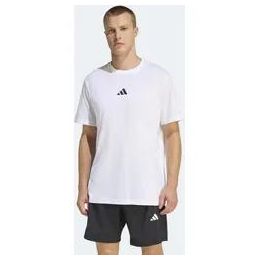 T-Shirt Adidas PERFORMANCE "CLIMACOOL TRAINING IDENTITY GRAPHIC", Herren, Gr. 3XL, wei&szlig;, Obermaterial: 65% Polyester, 35% Baumwolle, Shirts T-Shirt