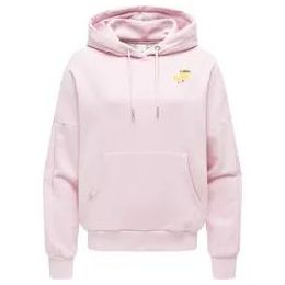 Kapuzenpullover Ragwear "Pirita PP", Damen, Gr. L (40), rosa, Material: 70% Baumwolle, 30% Polyester, oversize h&uuml;ftbedeckend, hoch geschlossener Ausschnitt, &Auml;rmel ohne &Auml;rmelschlitz Rippb&uuml;ndchen, Pullover Kapuzenpullover, oversized Damen Hoodie mit Print-Akzenten