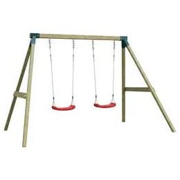 Doppelschaukel Fungoo "FLY Light", 1, Schaukeln, KinderB:279cm H:200cm T:233cm, Massivholz, Metall, PE, mit Sitzen und Bodenankern, B:279cm H:200cm T:233cm