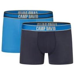 Boxershorts CAMP DAVID "casual", Damen, Gr. L, paris blau, Obermaterial: 95% Baumwolle, 5% Elasthan, Unterhosen, mit elastischem Bund