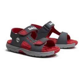 Sandale Timberland "MOSS JUMP BACKSTRAP SANDAL", M&auml;dchen, Gr. 24, dunkelgrau, Leder, Schuhe Sandale, aus Leder