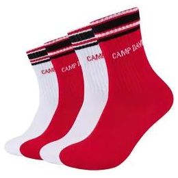 Tennissocken CAMP DAVID, Gr. 39-42, tomato puree, Obermaterial: 66% Baumwolle, 28% Polyester, 5% Elastodien, 1% Elasthan, Socken Tennissocken