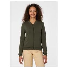 Sweatjacke Ragwear "KENIANE", Damen, Gr. XXL, schwarz olive, Sweatware, Obermaterial: 67% Polyester, 28% Viskose, 5% Elasthan, unifarben, normal, Rundhals, Sweatjacken Sweatjacke, Unbrushed mit Viskoseanteil f&uuml;r sportives Finish