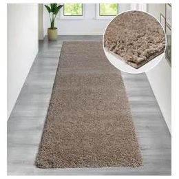 Hochflor-Teppich OTTO HOME "Viva Shaggy, in Standard- und Premium-Qualit&auml;t, 30 mm oder 45 mm H&ouml;he" Gr. 11, beige, B:67cm H:45mm L:230cm, Kunstfaser, Teppiche, Uni Farben, einfarbig, besonders weich und kuschelig, Kundenliebling