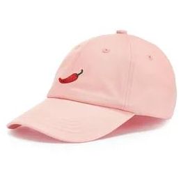 Schirmm&uuml;tze LSCN BY LASCANA "Cap, Sommerm&uuml;tze, Basecap, Kopfbedeckung", Damen, ros&eacute;, Stoff, Baumwolle, unifarben mit Farbeinsatz, M&uuml;tzen, mit modischer Stickerei VEGAN