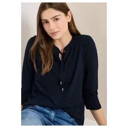 3/4-Arm-Shirt Cecil, Damen, Gr. M (40), universal blau, Jersey, Obermaterial: 48% Baumwolle, 48% Modal, 4% Elasthan, unifarben, l&auml;ssig geschnitten h&uuml;ftbedeckend, Rundhals, Shirts 3/4-Arm-Shirt, Sommershirt im Tunika-Look
