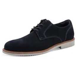 Schn&uuml;rschuh Tamaris, Herren, Gr. 43, navy, Veloursleder, Schuhe Schn&uuml;rschuh, Halbschuh mit dezenten Ziern&auml;hten, f&uuml;r Herren