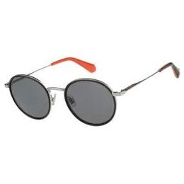 Sonnenbrille Superdry "Modell 995063", Damen, silber, schwarz, mehrfarbig, metallic, Sonnenbrillen Sonnenbrille, Form Rund, Logoschriftzug auf B&uuml;gel, Kombifassung
