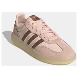 Sneaker Adidas SPORTSWEAR "BARREDA DECODE", Damen, Gr. 40,5, blush pink, dusky bronze, ice gold metallic, Leder, Textil, Schuhe Sneaker, inspiriert vom Design des Adidas Handball Spezial