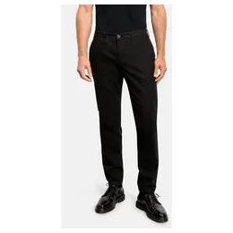 Stoffhose OLYMP "OLYMP Chino, slim fit", Herren, Gr. 34, L&auml;nge 30, schwarz, 67% Baumwolle, 24% Tencel, 7% Polyester, 2% Elasthan, Hosen Stoffhose
