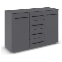 Kombikommode Rauch "Sideboard Schubladenkommode AVOLA mit Dekorfront", graumetallic, B:120cm H:81cm T:42cm, Holzwerkstoff, Sideboards, Kombikommode, vier gro&szlig;e Schubladen und 2 T&uuml;ren, mit 4 Einlegeb&ouml;den MADE IN GERMANY