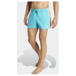 Badeshorts Adidas PERFORMANCE "3-STREIFEN 3-INCH", Herren, Gr. XXL, N-Gr, lucid cyan, lucid orange, Gewirkt, Obermaterial: 100% Polyester, Badehosen Badeshorts