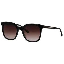 Sonnenbrille BRENDEL EYEWEAR "Modell 906207", Damen, schwarz, leicht gl&auml;nzend, Sonnenbrillen Sonnenbrille, Form Karree/Eckig, Logoschriftzug auf B&uuml;gel, Kunststofffassung