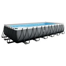 Rechteckpool Intex "Ultra XTR", grau, B:366cm H:132cm L:732cm, Schwimmbecken, 732x366x132 cm