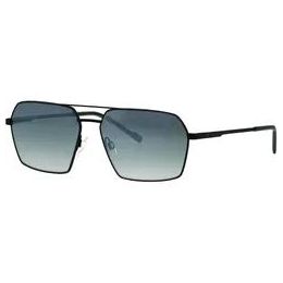 Eschenbach Sonnenbrille TITANFLEX "Modell 824133", Herren, schwarz, matt, Sonnenbrillen Sonnenbrille, Form Pilot, Logoschriftzug auf B&uuml;gel, Titanflexfassung