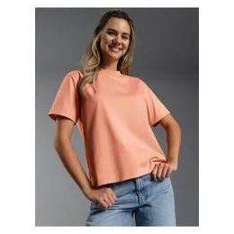 T-Shirt TRIGEMA "TRIGEMA Relaxed Fit T-Shirt", Damen, Gr. XXL, puder, Single Jersey, 100% Baumwolle, Basic, Rundhals, Shirts T-Shirt