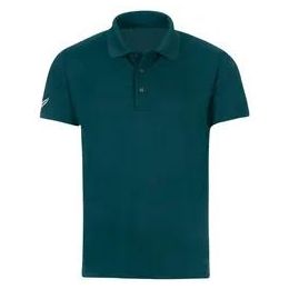Poloshirt TRIGEMA "TRIGEMA Klassisches Poloshirt COOLMAX", Damen, Gr. L, saphir, Trikot, 100% Polyester (recycelt), lang, ohne Ausschnitt, Shirts