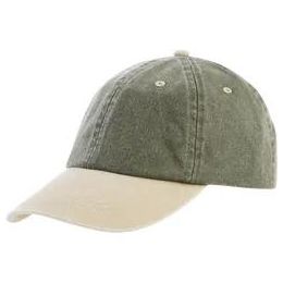MAN'S WORLD Baseball Cap MAN'S WORLD, Herren, khaki, beige, Web, Baumwolle, kontrastfarbene Details, used, Caps, mit verstellbarem Riem im trendigen Use-Look - NEW