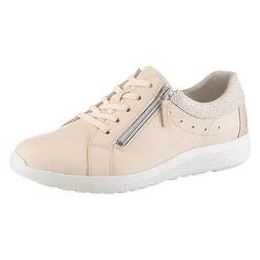 Waldl&auml;ufer Schn&uuml;rschuh WALDL&Auml;UFER "IRA", Damen, Gr. 7,5 (41), sand, goldfarben, Nappaleder, Veloursleder, unifarben mit Farbeinsatz, Schuhe Schn&uuml;rschuh, Sneaker, Freizeitschuh, Halbschuh in Komfortweite H (=sehr weit)