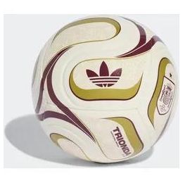 Fu&szlig;ball Adidas PERFORMANCE "TRIONDA SPANIEN CLUB AUSW&Auml;" Gr. 5, sanftes wei&szlig;, team coll burgundy 2, gold metallic, B&auml;lle, 5, 0,4 g, Kunststoff, Fu&szlig;ball WM Spanien, B:22,3cm H:17,3cm T:22cm