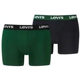 Levi's Boxer LEVI'S "LEVIS MEN REPEAT LOGO BOXER BRIEF", Herren, Gr. L, gr&uuml;n, schwarz, Obermaterial: 95% Baumwolle, 5% Elasthan, k&ouml;rpernah, Unterhosen, ohne Eingriff, Logobund, elastisch