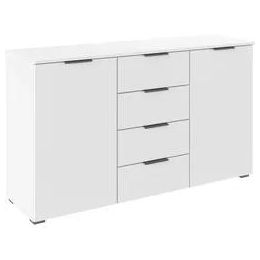 Kombikommode OTTO HOME "Sideboard Schubladenkommode AGORDO mit Dekor- oder Hochglanzfront", alpinwei&szlig;, B:120cm H:81cm T:42cm, Holzwerkstoff, Sideboards, Kombikommode, vier gro&szlig;e Schubladen, mit insgesamt 4 Einlegeb&ouml;den MADE IN GERMANY