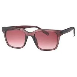 Sonnenbrille Tom Tailor "Modell 676013", Damen, rot transparent, leicht transparent, Sonnenbrillen Sonnenbrille, Form Karree/Eckig, Logoschriftzug auf B&uuml;gel, Kunststofffassung
