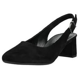 Slingpumps Gabor COMFORT "Gabor Comfort Pumps Veloursleder", Damen, Gr. 38, schwarz, Veloursleder, Schuhe Slingpumps