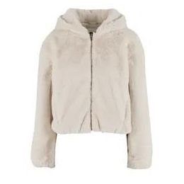 Sweatjacke Urban Classics "Urban Classics Ladies Full Zip Faux Fur Hoodie", Damen, Gr. XS, sandwei&szlig;, 100% Polyester, unifarben, Sweatjacken Sweatjacke