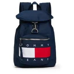 Tommy Hilfiger Freizeitrucksack TOMMY JEANS "TJW ARCHIVE BACKPACK", Damen, Gr. B/H/T: 21cm x 28cm x 10,5cm, dunkelblau, Textil, Rucks&auml;cke Freizeitrucksack, Reiserucksack, Travelbag mit Kordelzug