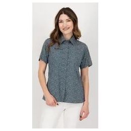 Outdoorbluse DEPROC ACTIVE "SUDBURY II WOMEN", Damen, Gr. 36 (S), navy flower, 95% Polyester; 5% Elasthan, Blusen, auch in Gro&szlig;en Gr&ouml;&szlig;en erh&auml;ltlich