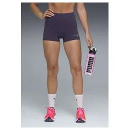 Trainingsshorts Puma "W X HYROX SHAPELUXE 3" TIGHT SHORT", Damen, Gr. XXL, N-Gr, deep plum, Interlock, Obermaterial: 82% Polyamid, 18% Elasthan, schmal kniefrei, Hosen, mit LYCRA Adaptiv Faser, schmale Passform, sportlicher Stil