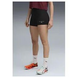 Trainingsshorts Puma "W X HYROX SHAPELUXE 3" TIGHT SHORT", Damen, Gr. S, N-Gr, Puma schwarz, Interlock, Obermaterial: 82% Polyamid, 18% Elasthan, schmal kniefrei, Hosen, mit LYCRA Adaptiv Faser, schmale Passform, sportlicher Stil