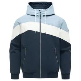 Outdoorjacke Ragwear "Stewie Block YOUMODO", Herren, Gr. M (50), dusty blau, Obermaterial: 100% Polyester. Futter: 100% Polyester, gerade h&uuml;ftbedeckend, &Auml;rmel ohne &Auml;rmelschlitz Rippstrickb&uuml;ndchen, Jacken Outdoorjacke, stylische Herren &Uuml;bergangsjacke mit gro&szlig;er Kapuze