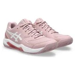Tennisschuh asics "GEL-DEDICATE 8 CLAY", Damen, Gr. 42, morganite, wei&szlig;, Textil, Schuhe, Sandplatzschuhe f&uuml;r Aschepl&auml;tze