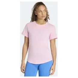 T-Shirt Adidas PERFORMANCE "YOGA ESSENTIALS", Damen, Gr. XL, true pink, Obermaterial: 70% Polyester, 30% Baumwolle, Rundhals, Shirts T-Shirt