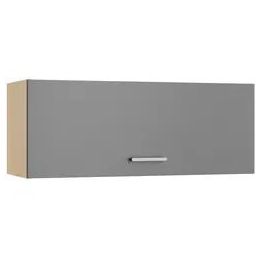 Klapph&auml;ngeschrank KOCHSTATION "KS-Lucy", basaltgrau, eiche hell, B:90cm H:35,2cm T:34,6cm, Schr&auml;nke, Breite 90 cm, mit 1 Klappe inkl. Gasdruckd&auml;mpfer